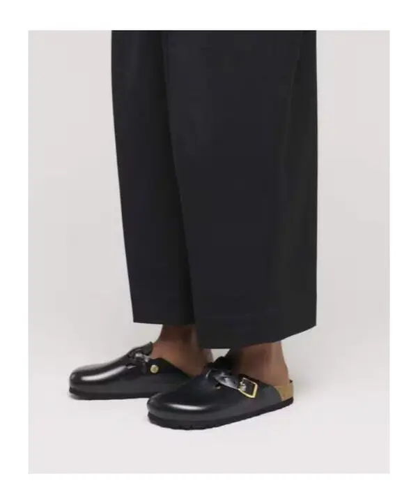 BIRKENSTOCK Boston Braided Buckled Clogs - Black