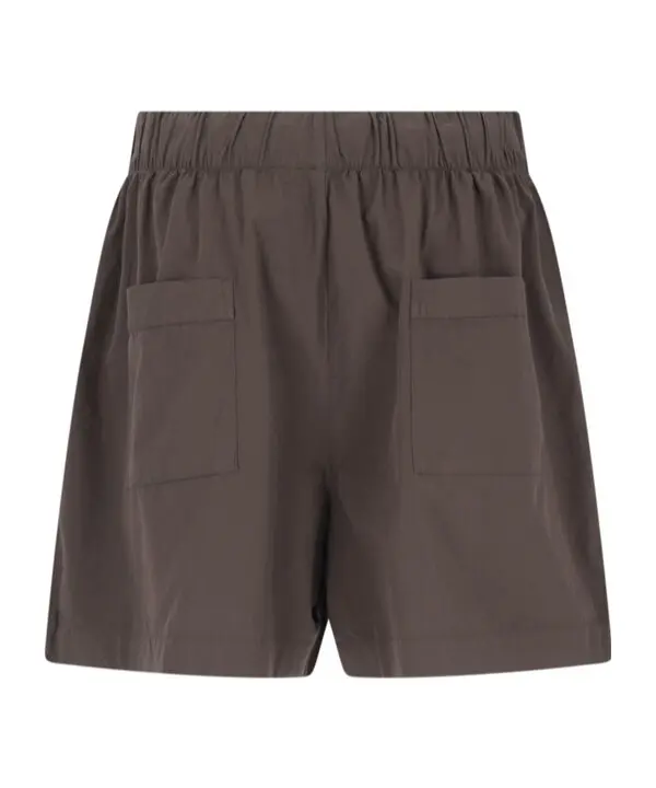 TEKLA Poplin Pyjama Shorts - Brown