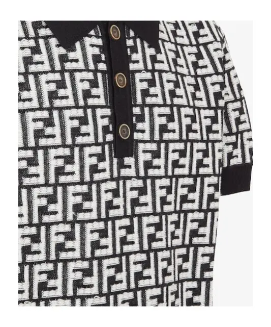 Fendi Ff Monogram Polo Shirt