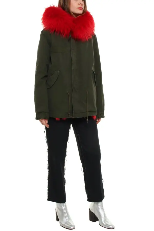 MR  MRS ITALY Mr & Mrs Italy Fur Hooded Parka
