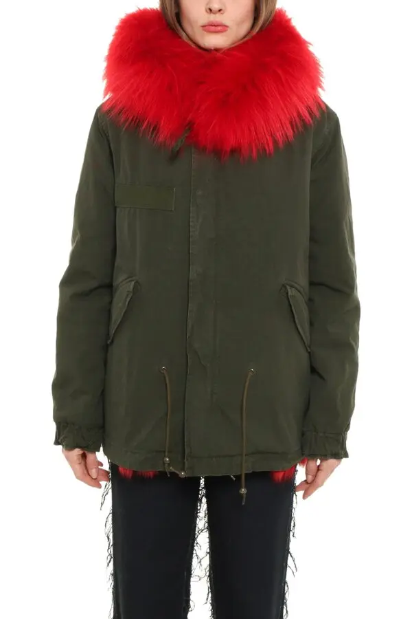 MR  MRS ITALY Mr & Mrs Italy Fur Hooded Parka