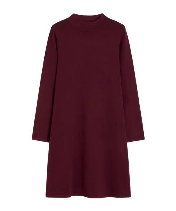 Max Mara Crew Neck Long Sleeve Dress