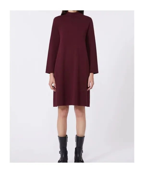 Max Mara Crew Neck Long Sleeve Dress