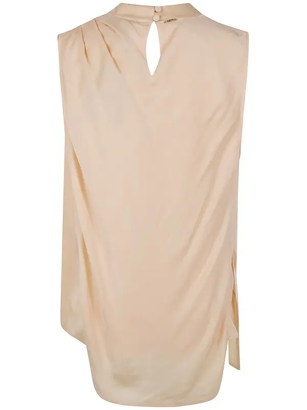 TWINSET Asymmetric Sleeveless Top With Draping