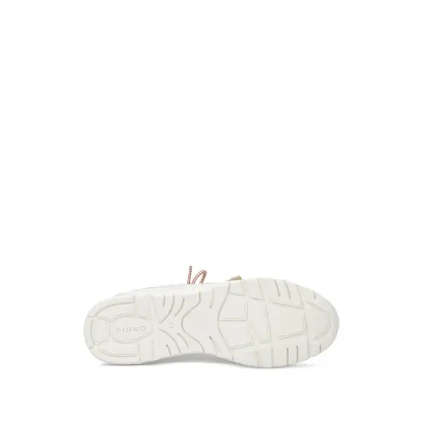 Pinko Lace-up Sneakers With Metallic Detail