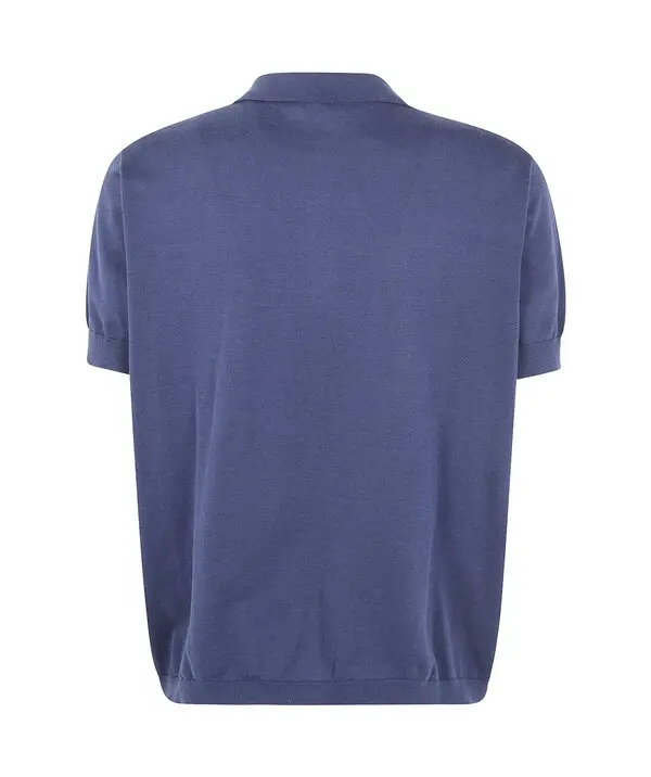 Aspesi Knitted Short Sleeve Polo Top