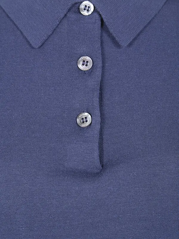 Aspesi Knitted Short Sleeve Polo Top