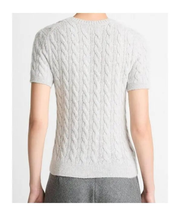 Vince Cable Knit Crew Neck Short Sleeve T-shirt