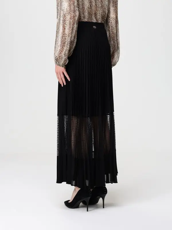 TWINSET High Waist Pleated Maxi Skirt