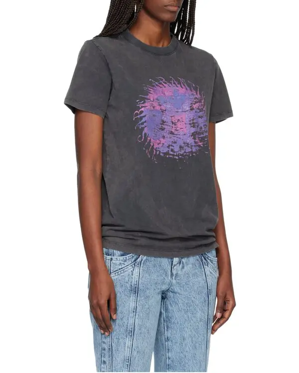 Isabel Marant Étoile Zoeline Distressed Logo T-shirt