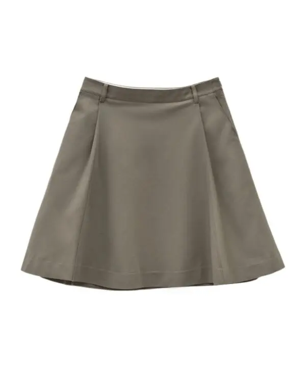 LOW CLASSIC Flared Midi Skirt With Belt And Tie Detail