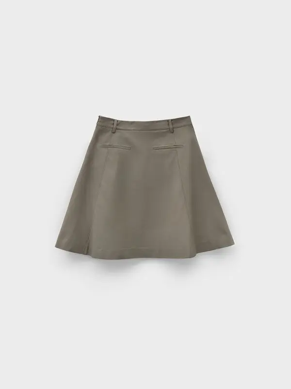 LOW CLASSIC Flared Midi Skirt With Belt And Tie Detail