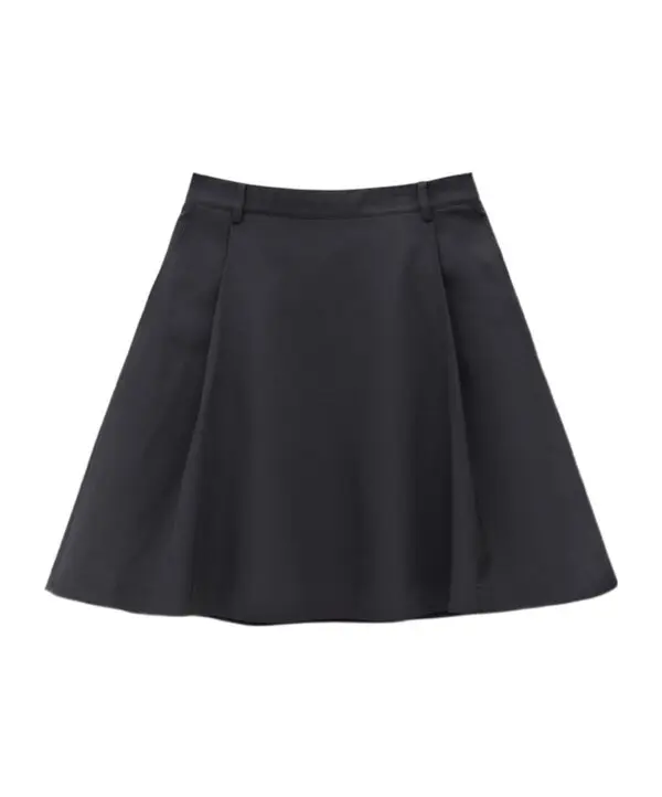 LOW CLASSIC Flared Midi Skirt With Belted Waist