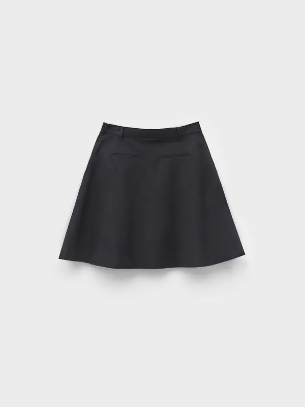 LOW CLASSIC Flared Midi Skirt With Belted Waist