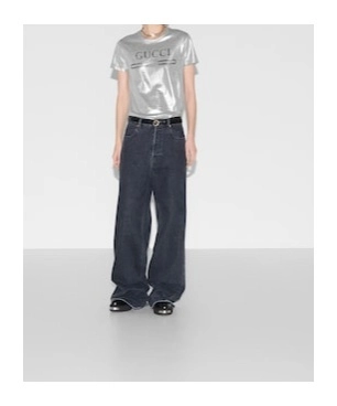 Gucci Metallic Logo Print T-shirt