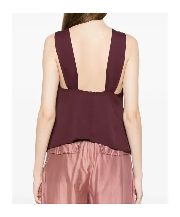 FORTE_FORTE Sleeveless Criss-cross Top With Embellishment