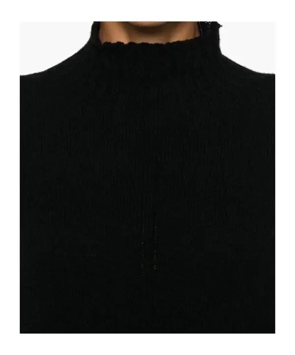 DRUMOHR Long Sleeve Turtleneck Sweater With Ribbed Details