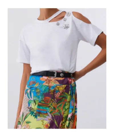 Liu Jo Embellished Cut-out T-shirt