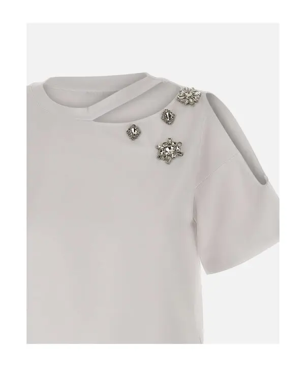 Liu Jo Embellished Cut-out T-shirt