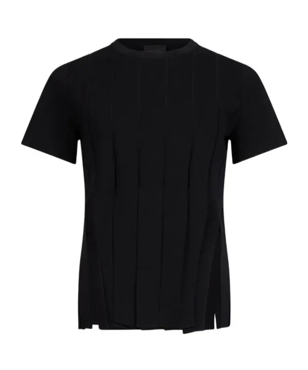 Liu Jo Short-sleeve Knitted Sweater With Fringe Detail