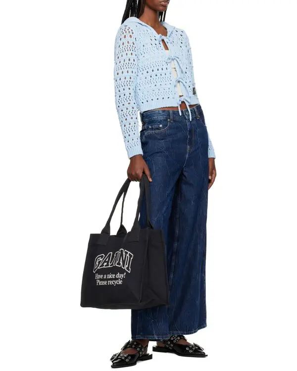 GANNI Large Shopper Bag - Black