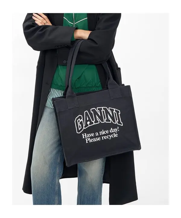 GANNI Large Shopper Bag - Black