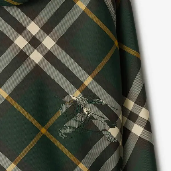 Burberry Check-pattern Zip-up Hooded Cropped Jacket
