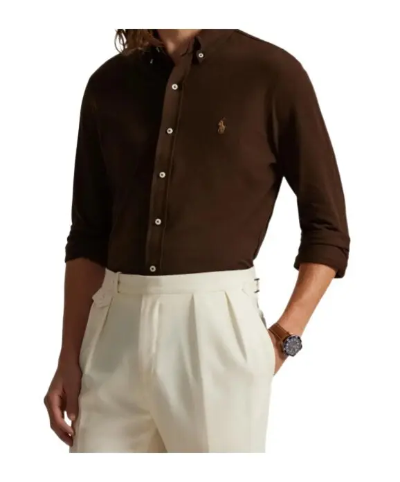 Polo Ralph Lauren Logo-detail Long-sleeve Shirt - Brown