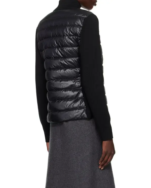 Moncler Padded Zipped Cardigan - Black