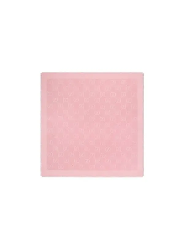 Gucci Gg Jacquard Frayed-edge Shawl - Pink