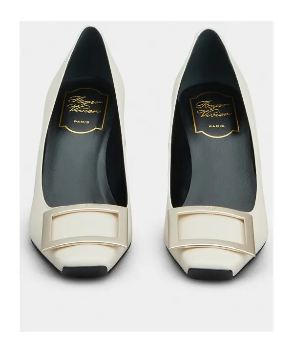 ROGER VIVIER Trompette Buckle Pumps - Cream