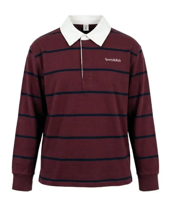 SPORTY  RICH Long-sleeved Polo Shirt