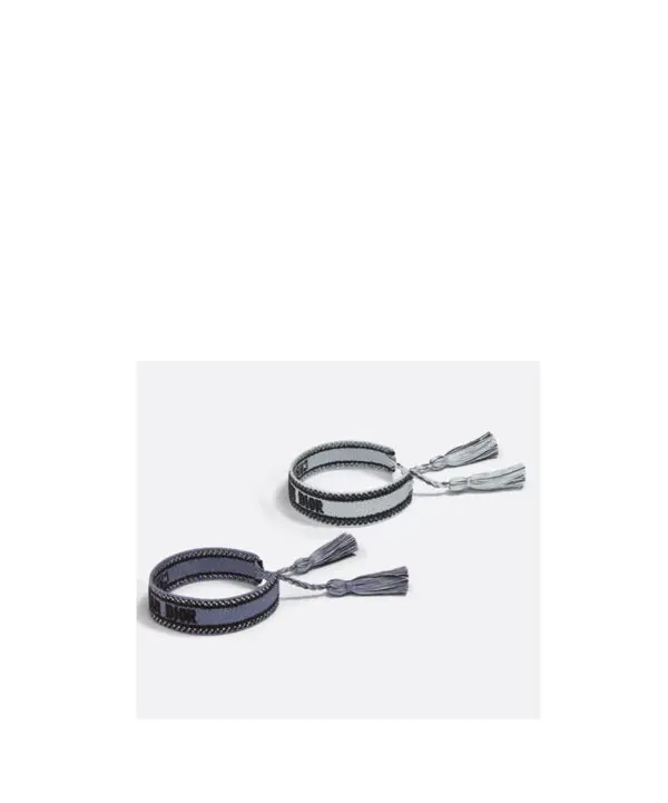 Dior Embroidered Bracelets With Tassels