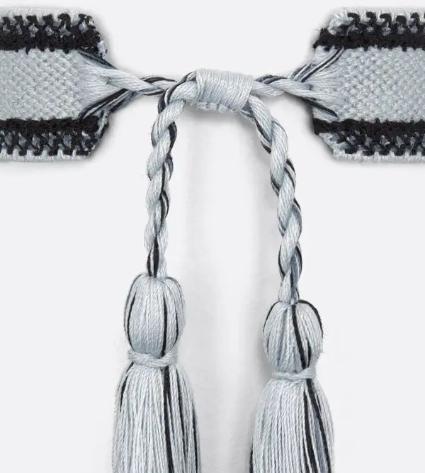 Dior Embroidered Bracelets With Tassels