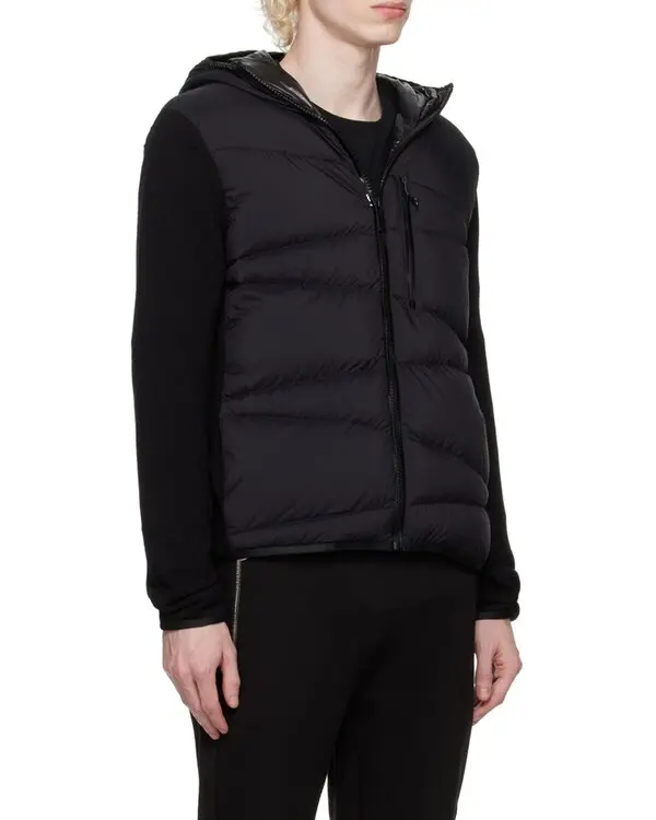 Moncler Padded Wool Zip-up Hooded Down Jacket