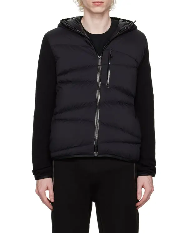 Moncler Padded Wool Zip-up Hooded Down Jacket