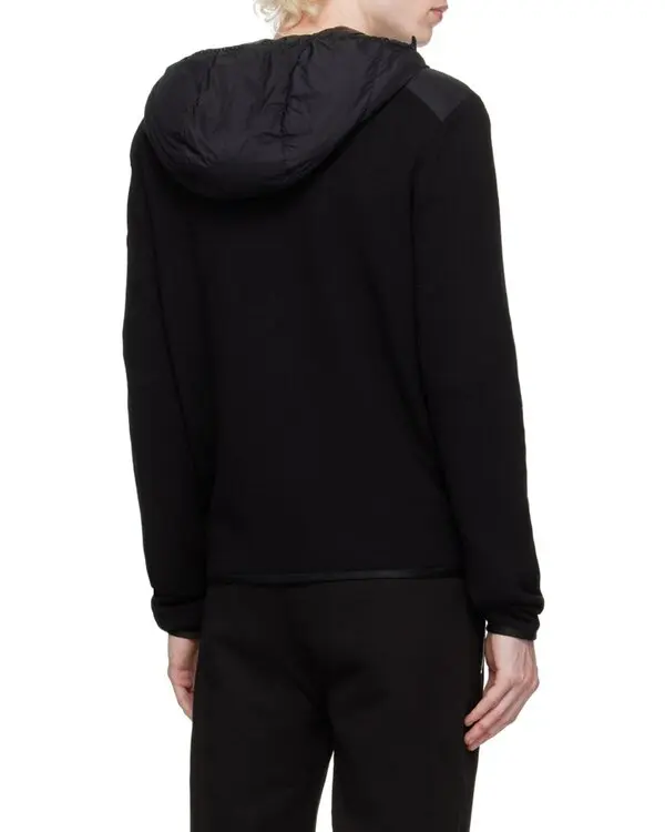 Moncler Padded Wool Zip-up Hooded Down Jacket