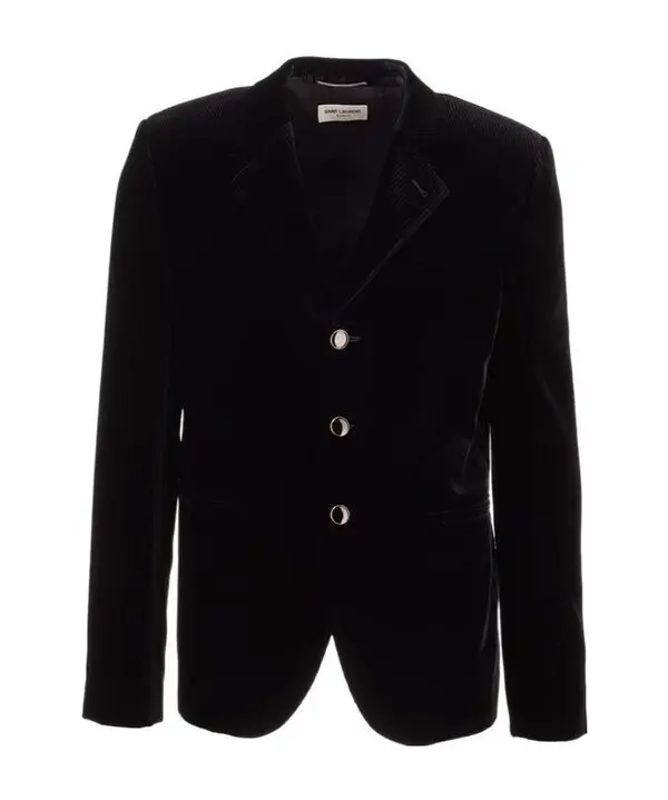 Saint Laurent Single-breasted Ribbed Blazer