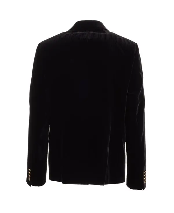 Saint Laurent Single-breasted Ribbed Blazer