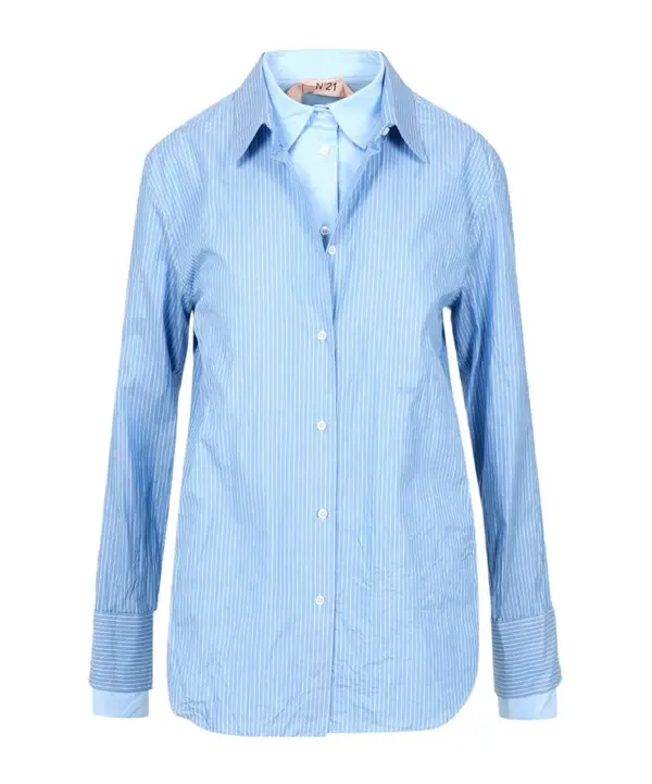 N.21 Layered Striped Cotton Shirt