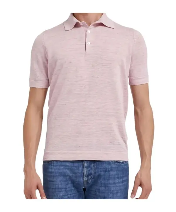 Brunello Cucinelli Buttoned Polo Shirt - Pink