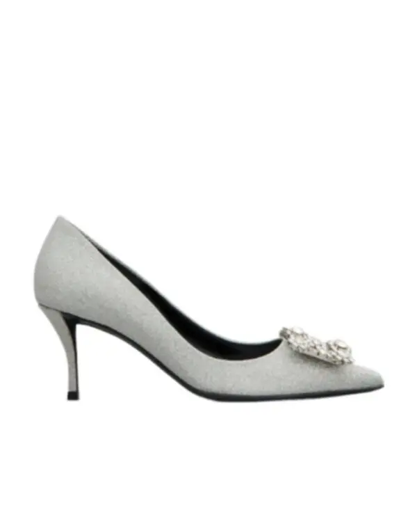 ROGER VIVIER Flower Buckle Pointed Toe Pumps