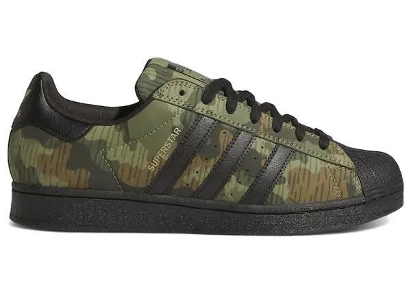 Adidas Superstar Adv Sneakers - Camo/core Black/gold Metallic