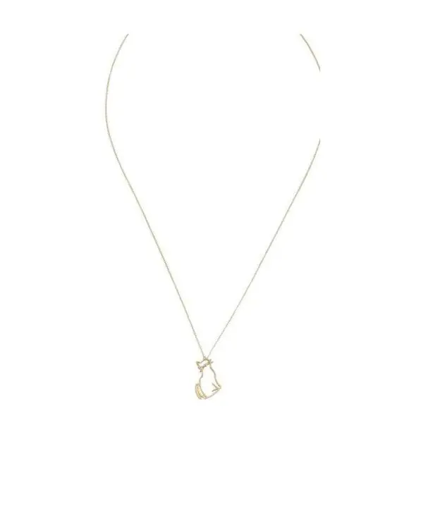 ALIITA 9kt Gold Cat Pendant Necklace - Yellow