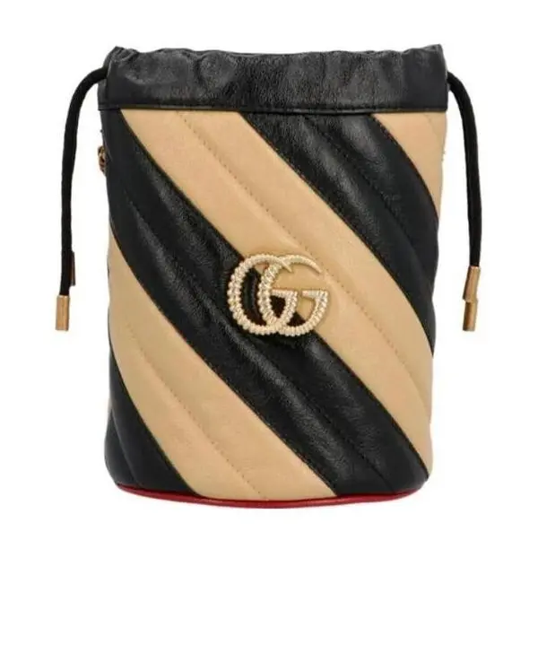 Gucci Matching Striped Chain Shoulder Bag