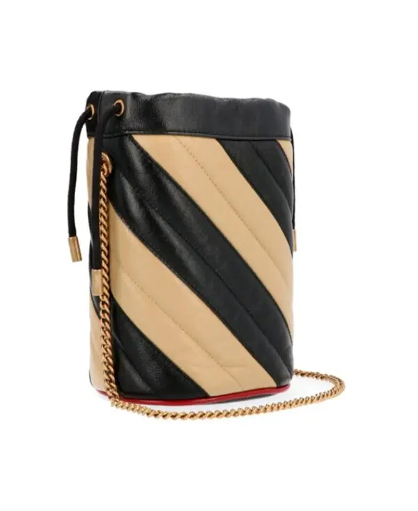 Gucci Matching Striped Chain Shoulder Bag