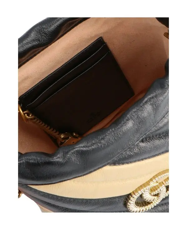 Gucci Matching Striped Chain Shoulder Bag