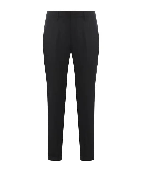 DONDUP Gaubert Virgin Wool Tailored Trousers - Black