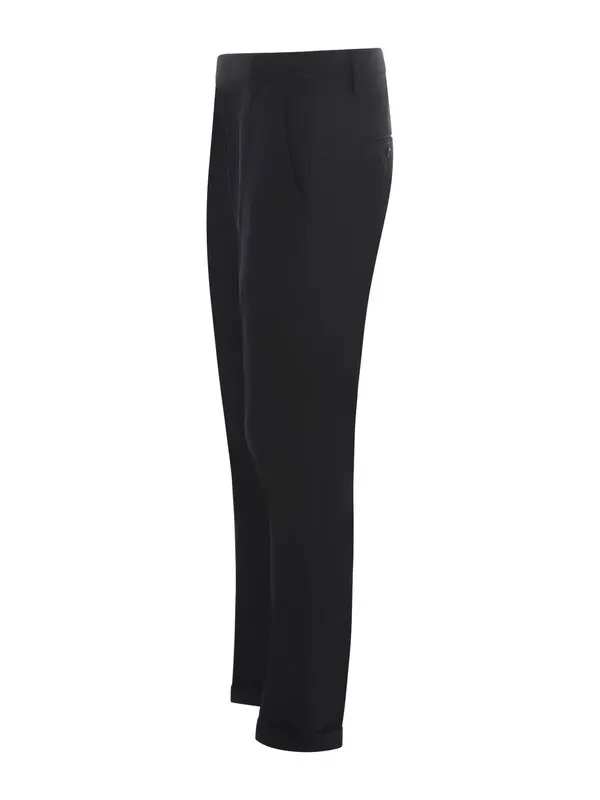 DONDUP Gaubert Virgin Wool Tailored Trousers - Black