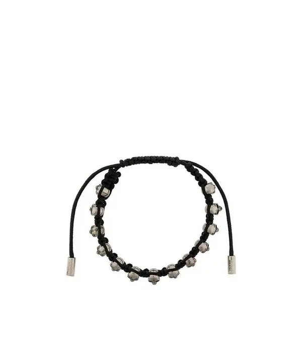 Alexander McQueen Skull Woven Bracelet - Black
